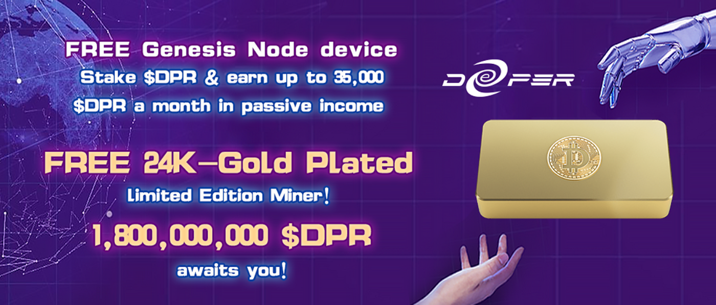 Deeper Network’s Genesis Node Mining Launched — Free 24K Gold-Plated M